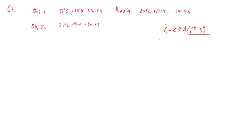 SOLVED:∙Two identical objects are placed in a room at 24^∘ C . Object 1 has a temperature of 99 ...