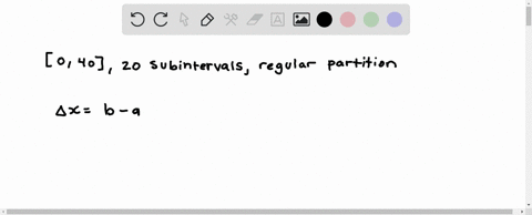 ⏩SOLVED:Multiple Choice In a regular partition of [0,40] into 20 ...