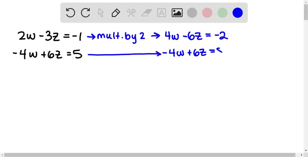 Solve using the elimination method. If a system has an infinite number of solutions, use set ...