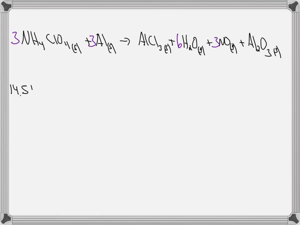 SOLVED: One of the reactions used to provide thrust for space shuttle ...