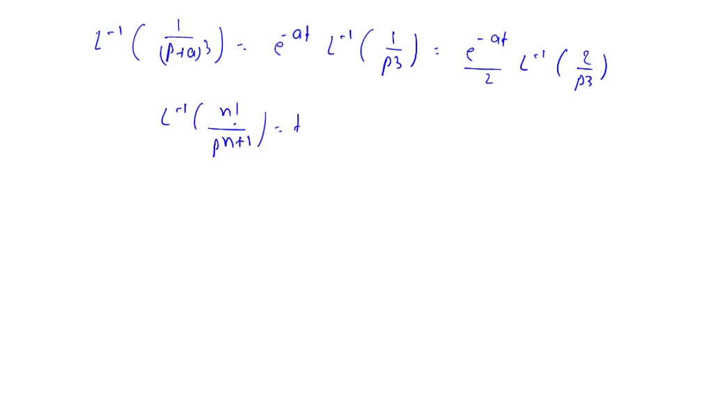 SOLVED: Use the Bromwich integral to find the inverse Laplace transform of p F(p) = (p + a)(p2 b2,