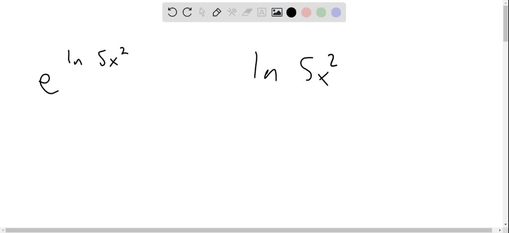 Simplify the expression. e^{\ln x^{2}}