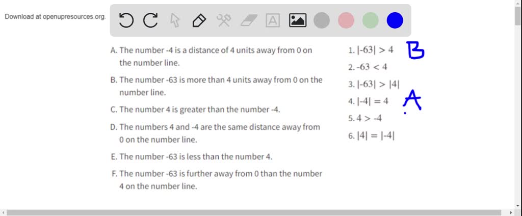 SOLVED:Match the statements written in English with the mathematical ...