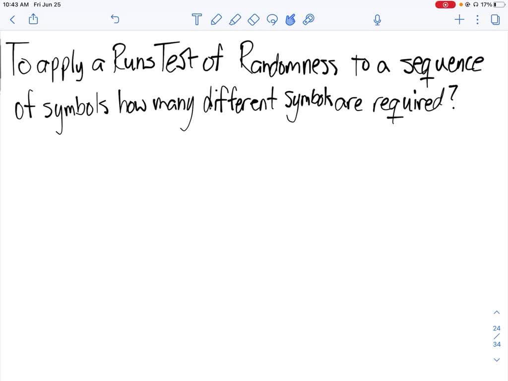 SOLVED:To apply a runs test for randomness as described in this section ...