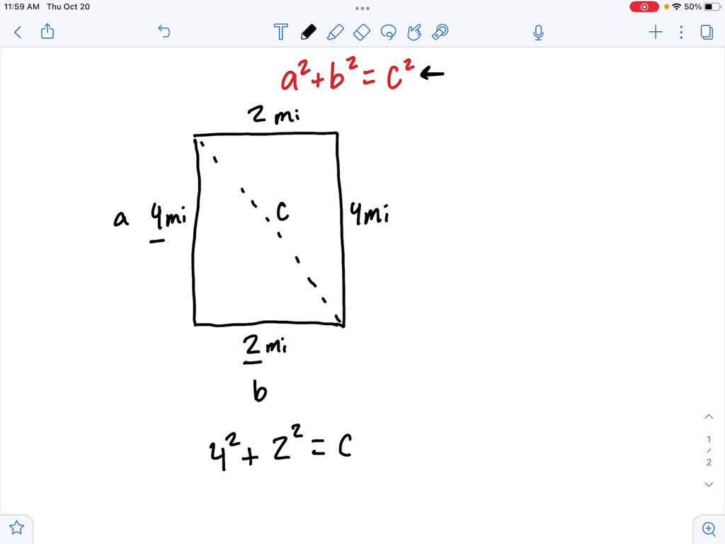 SOLVED:Use the Pythagorean Theorem and the square root property to ...