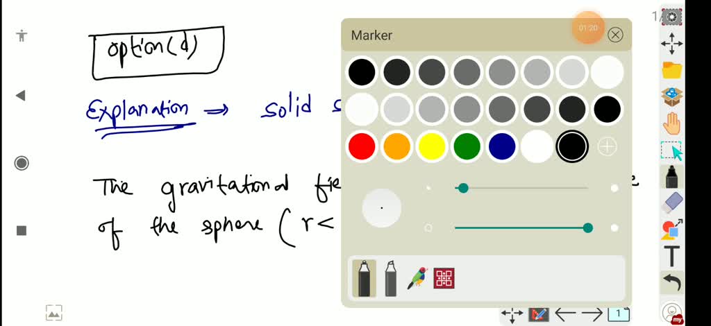 A solid sphere is of density ρand radius R. The gravitational field at ...