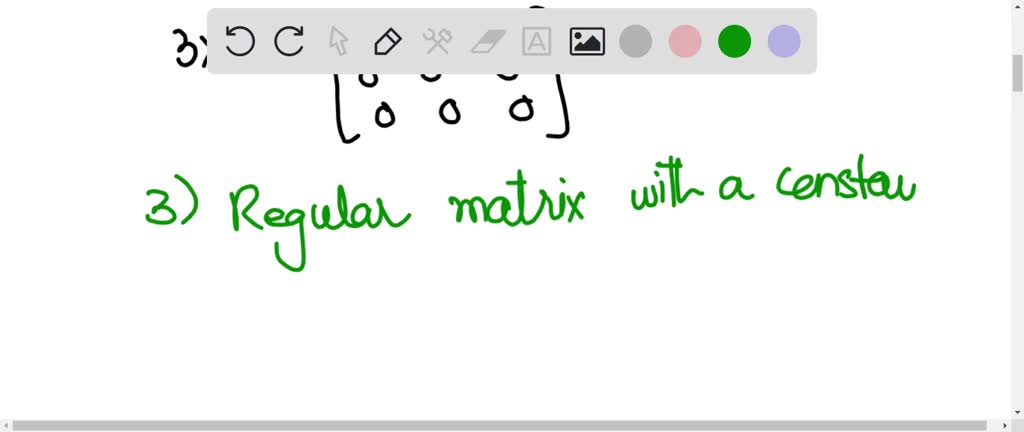 In a matrix in reduced row echelon form, there are three types of ...
