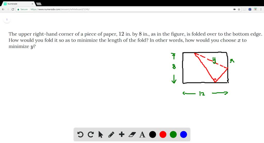 The upper right-hand corner of a piece of paper,