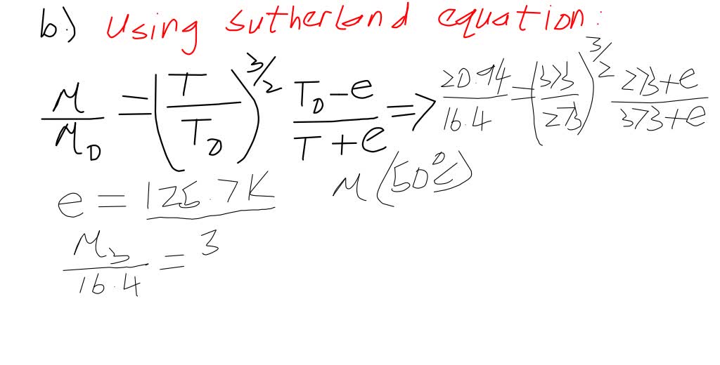 SOLVED:The dynamic viscosity of pure nitrogen is estimated to be 16.40 ...