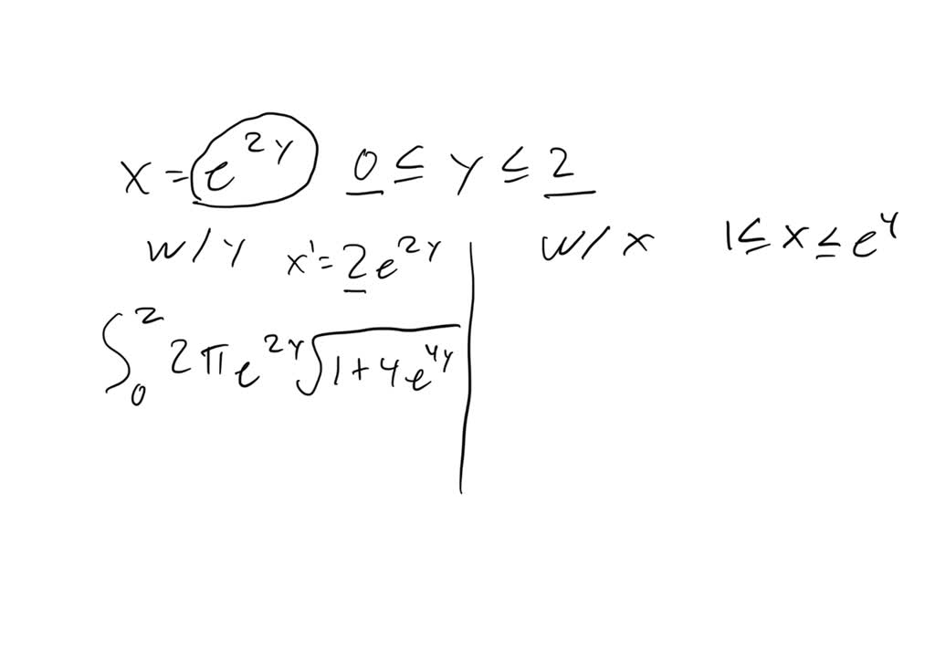 The given curve is rotated about the y -axis. Set up, but do not evaluate, an integral for the ...