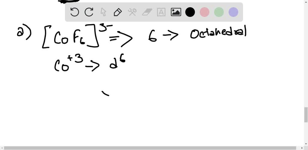 SOLVED:Consider the complex ion [CoF .6]^3-. What is the geometry ...