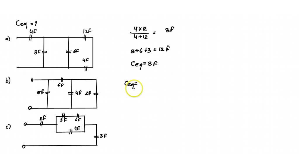 SOLVED:Determine the equivalent capacitance for each of the circuits in Fig. 6.50