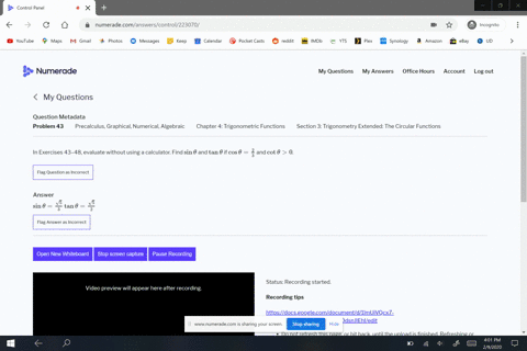 SOLVED: In Exercises 43–48, evaluate without using a calculator. Find sinθand tanθif cosθ=(2)/(3 ...