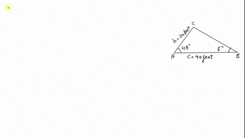 SOLVED:Find the area of the triangle having the given measurements. Round to the nearest square ...