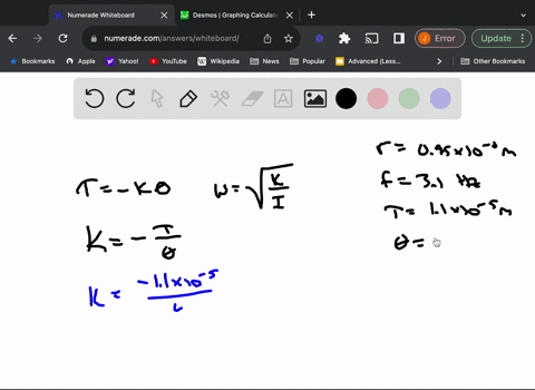 The balance wheel of a watch consists of a ring of mass M, radius a ...