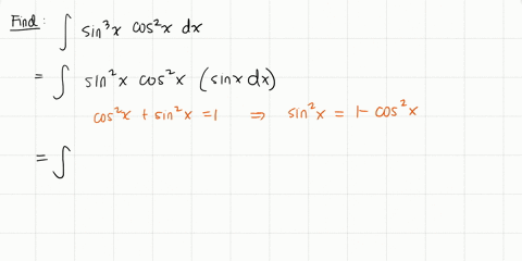 Integral Involving sine and Cosine find the indefinite integral. ∫sin^3 ...