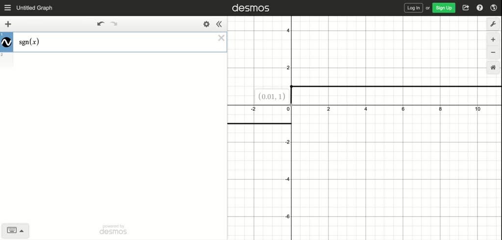 The signum (or sign) function, denoted by sgn, is defined by sgn x={-1 ...