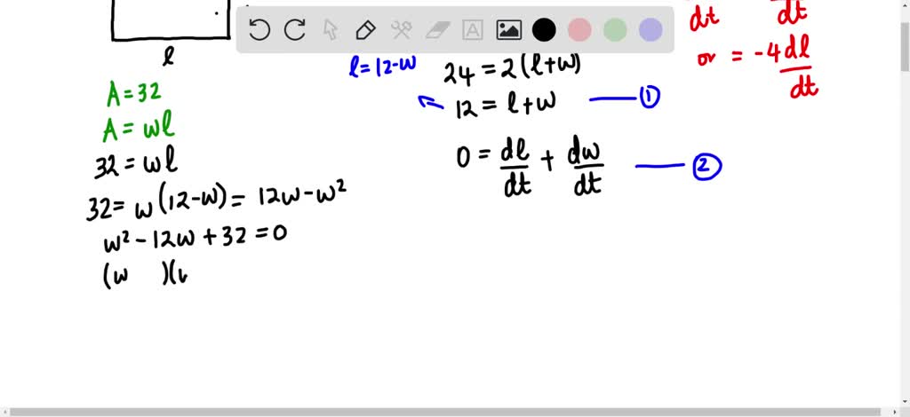 SOLVED:The dimensions of a rectangle are changing in such a way that ...