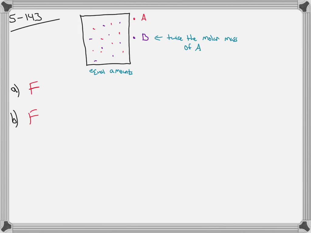 Solved Gas A Is Composed Of Diatomic Molecules Two Atoms Per Molecule Of A Pure Element Gas B