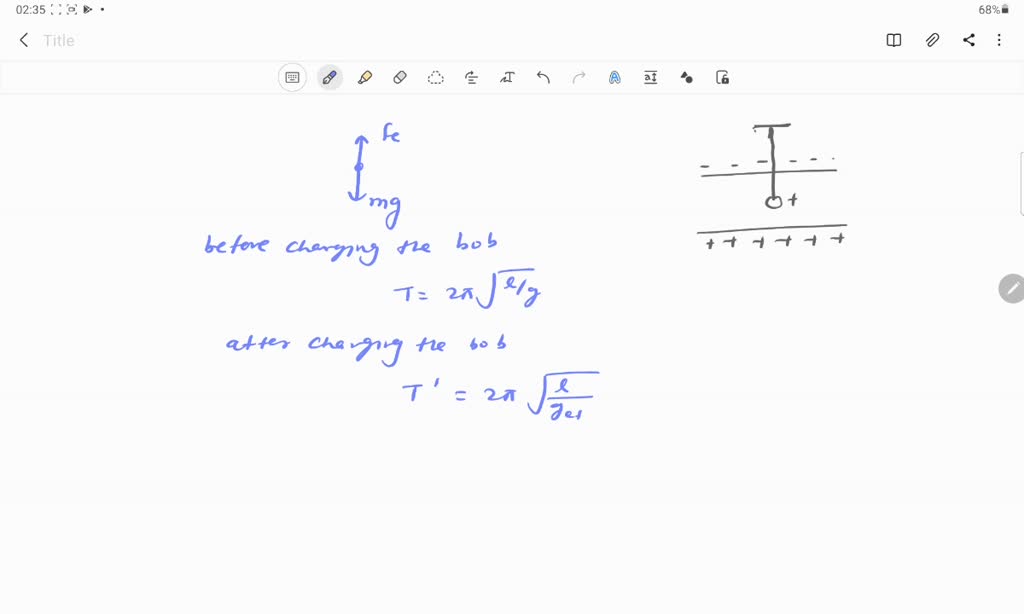 ⏩SOLVED:If a positively charged pendulum is oscillating in a uniform ...