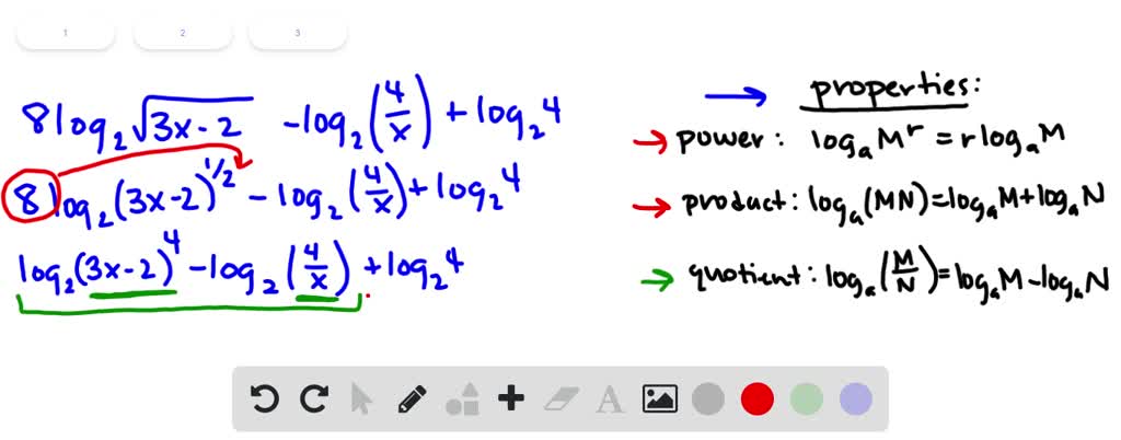 Write each expression as a single logarithm. 8 \l…