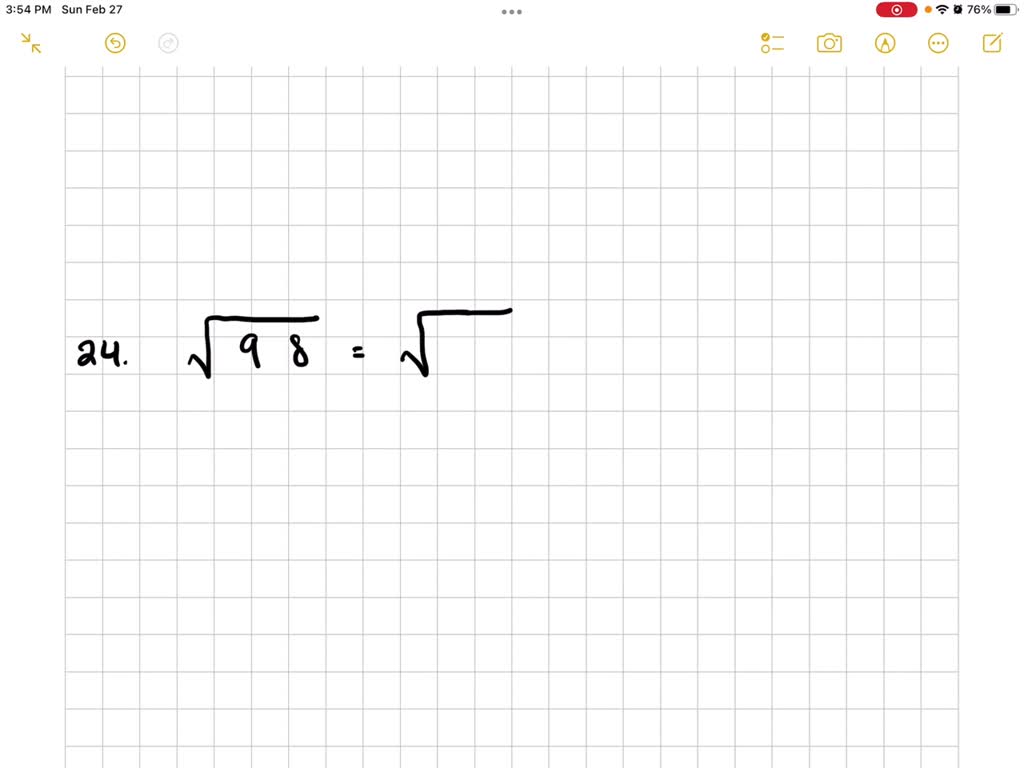 SOLVED Change Each Radical To Simplest Radical Form 98 