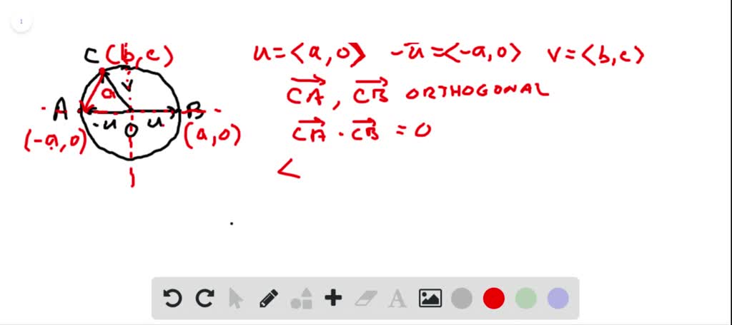 SOLVED:Orthogonality on a circle Suppose that A B is the diameter of a ...