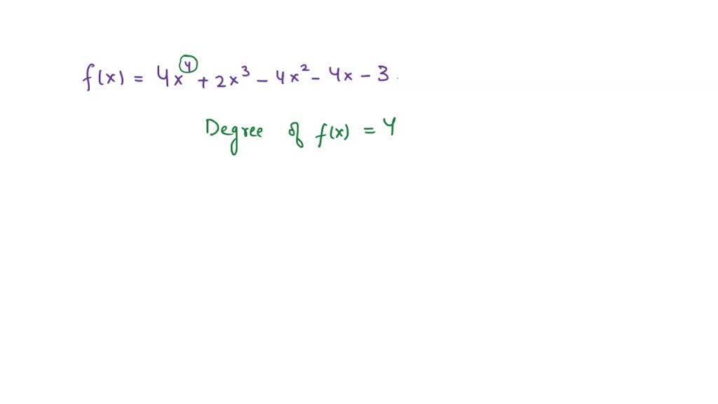 SOLVED:Determine the maximum possible number of turning points of the graph of each polynomial ...
