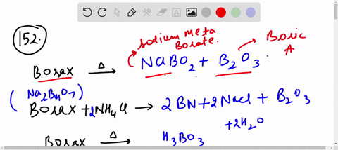 SOLVED:Match the following List-I List-II a. BoraxΔ (p) BN b. Borax ...