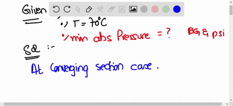 SOLVED:When water at 70^∘ C flows through a converging section of pipe ...