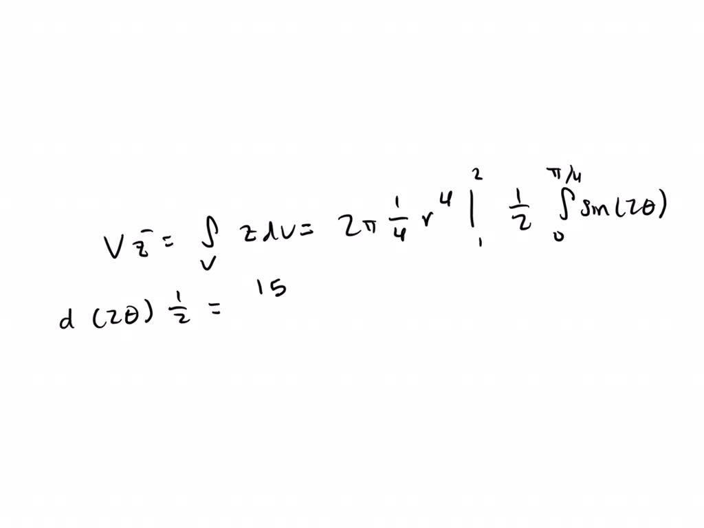 SOLVED:As needed, use a computer to plot graphs and to check values of integrals. Find the z ...
