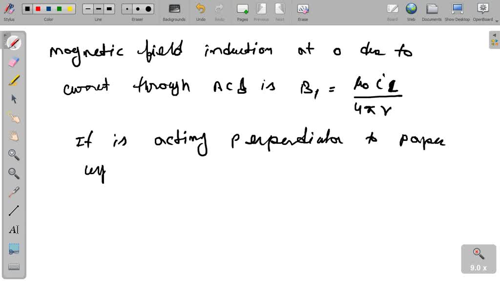 SOLVED:Equal current i flows in two segments of a circular loop in the direction shown in figure ...