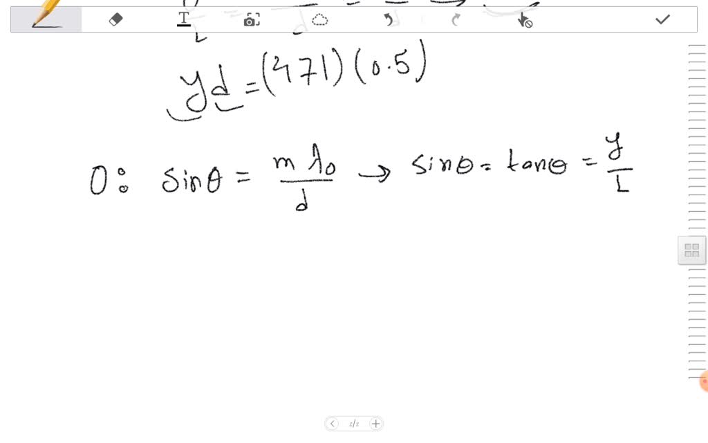 SOLVED:In a Young's double-slit experiment the separation y between the second-order bright ...