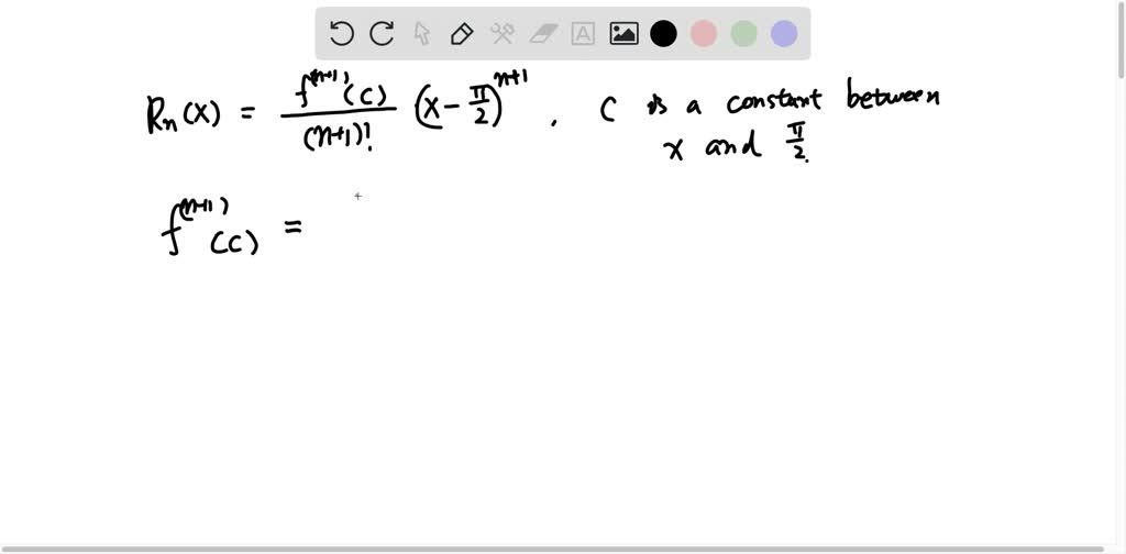 SOLVED:Find the remainder Rn for the nth-order Taylor polynomial ...