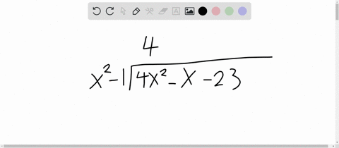 SOLVED:Use polynomial long division to perform the indicated division ...