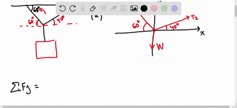SOLVED: Two ropes are connected to a steel cable that supports a ...