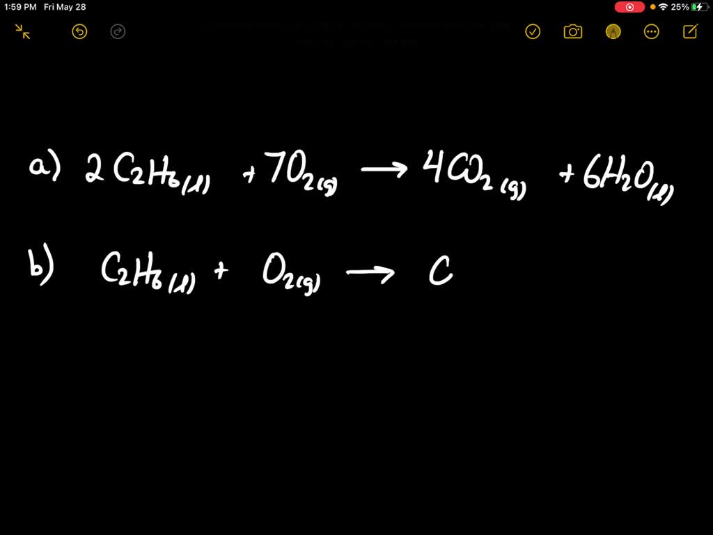 SOLVED:Ethane reacts with axygen to give carbon dioxide and water ...
