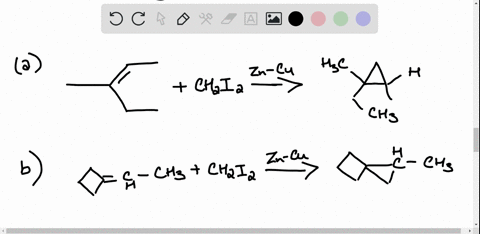 SOLVED:Give the structure of the organic product expected when CH2 I2 ...