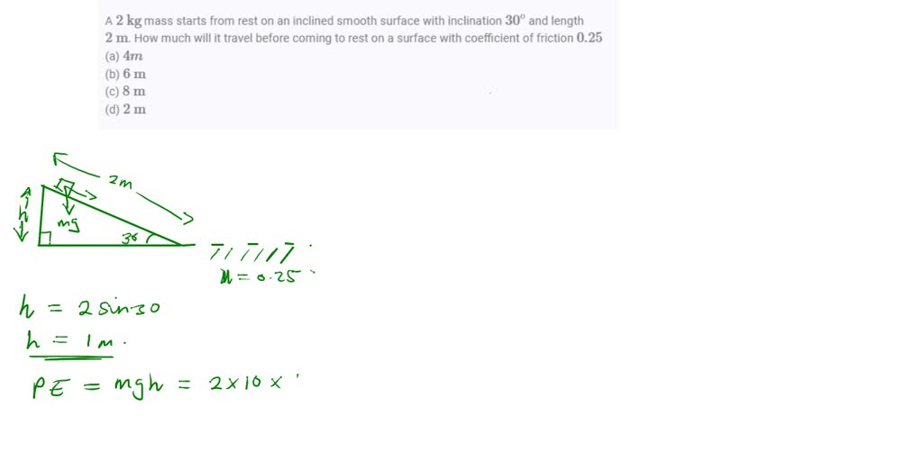 A cylinder is released from rest from the top of an incline plane of ...