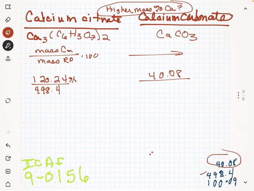 SOLVED:Some calcium supplements contain calcium citrate, Ca3(C6 H5 O7)2 ...