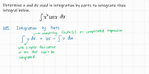 ⏩SOLVED:Identify u and d v for finding the integral using… | Numerade