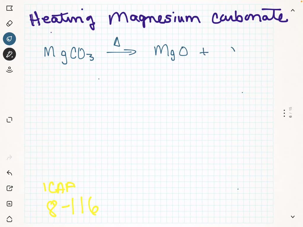 Heating magnesium carbonate results in the production of carbon dioxide ...