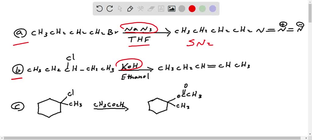 SOLVED:Tell whether each of the following reactions is likely to be SN ...