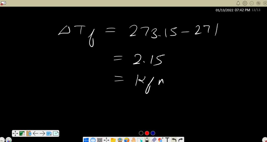 SOLVED:A 5 % solution (by mass) of cane sugar in water has freezing point of 271 K. Calculate ...