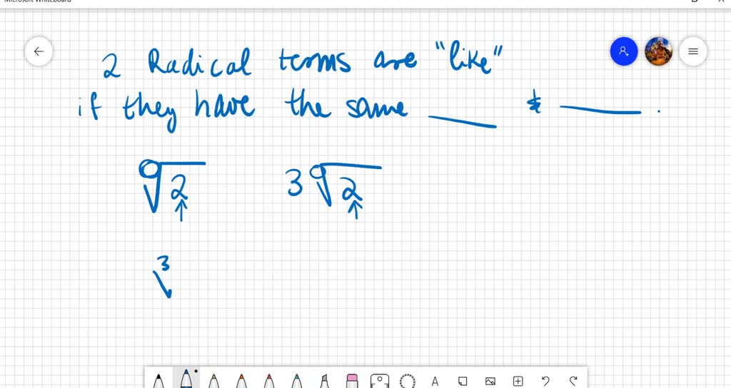 ⏩SOLVED:Two radicals are if each radical has the same index and… | Numerade