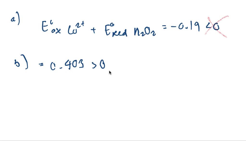 Using standard reduction potentials, decide whether hydrogen peroxide ...