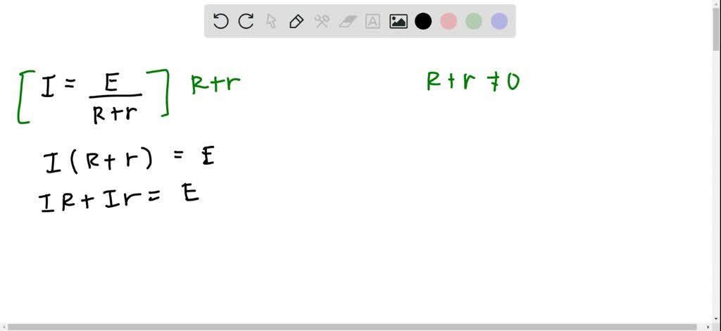 Derive r=(E-V)/(I) where r is internal resistance, E - emf, V ...