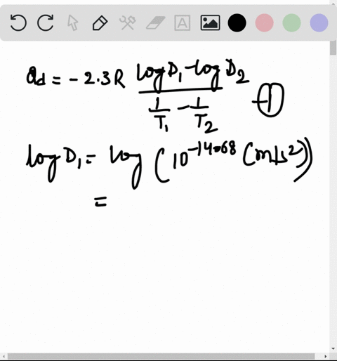 SOLVED:The following figure shows a plot of the logarithm (to the base 10) of the diffusion ...