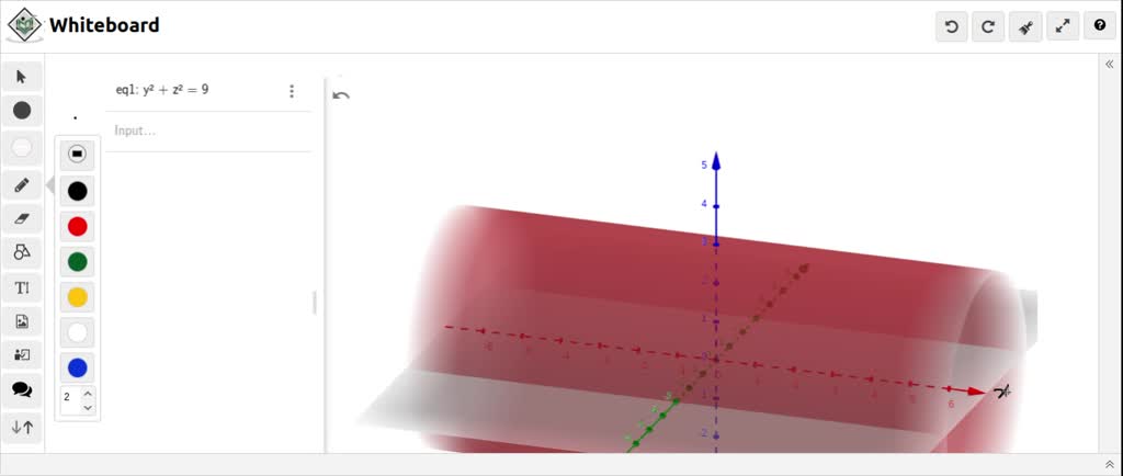 SOLVED:Sketch the quadric surface. y^2+z^2=9 SOLVED:Sketch the quadric surface. y^2+z^2=9