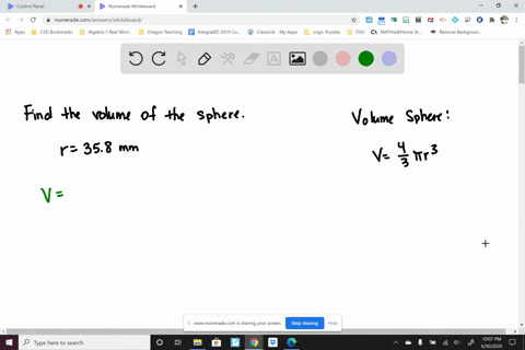 SOLVED:Find the volume of each sphere or hemisphere. Round to the nearest tenth. (circle can't copy)